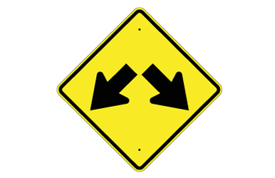 Divided Road Arrows - Signs by Web